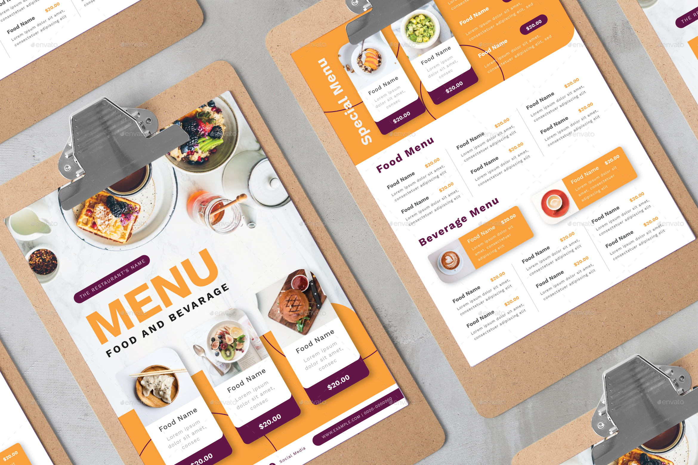 Modern Food Menu, Print Templates | GraphicRiver