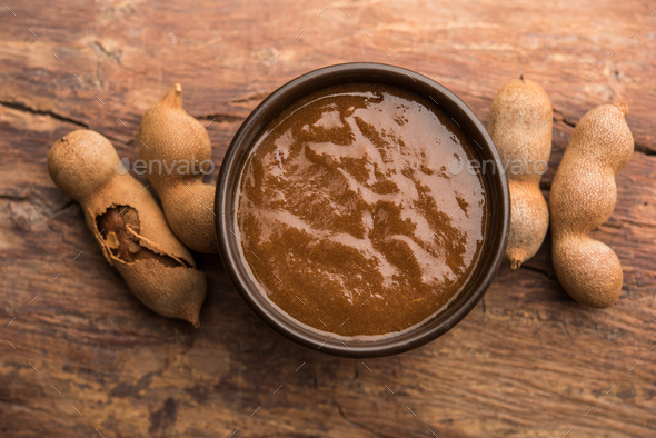 Tangy Tamarind Puree Or Imli Paste Stock Photo by stockimagefactory