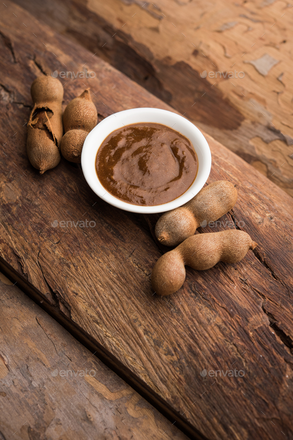 Tangy Tamarind Puree Or Imli Paste Stock Photo by stockimagefactory