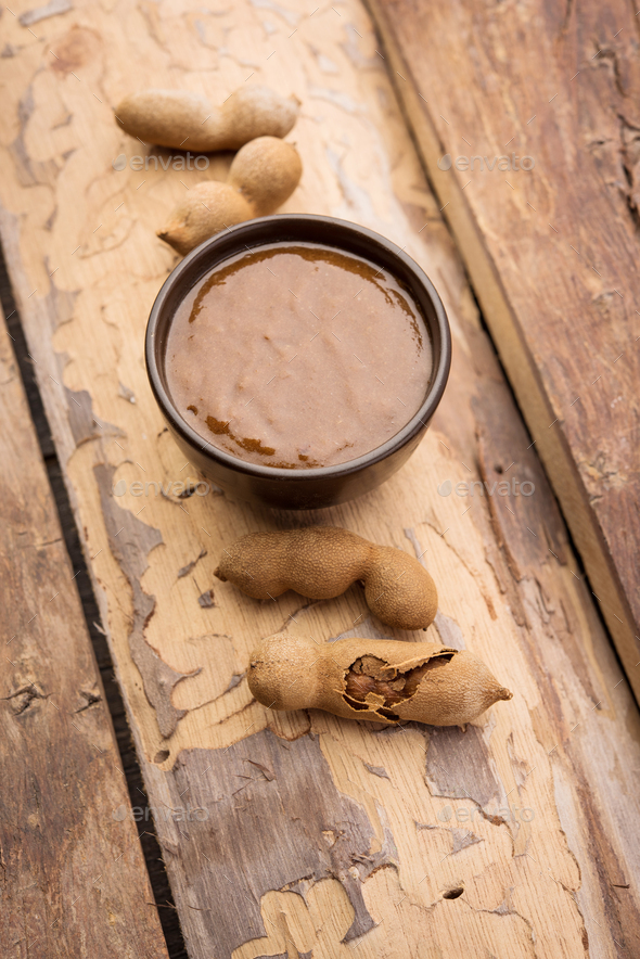 Tangy Tamarind Puree Or Imli Paste Stock Photo by stockimagefactory
