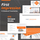 First Impression Pitch Deck Powerpoint Template, Presentation Templates