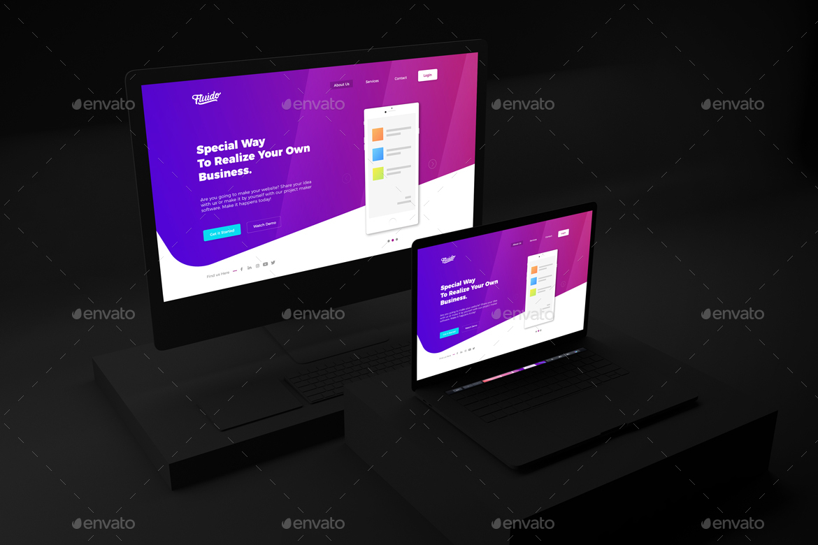 Dark Web Mockup, Graphics | GraphicRiver