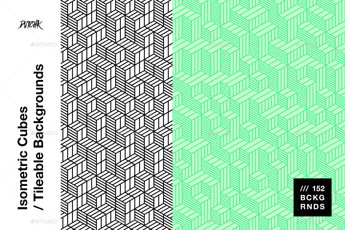 Isometric Cubes | Vector Tileable Backgrounds by dvtchk | GraphicRiver