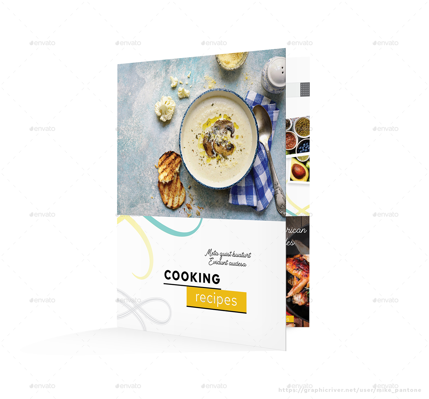 Cooking Recipe Bifold Brochure, Print Templates | GraphicRiver