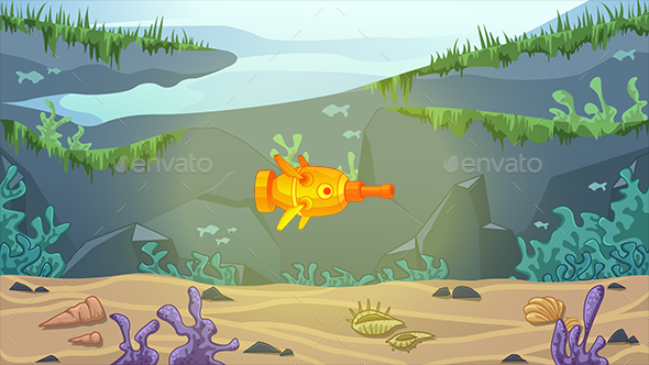 2D Submarine : Game Assets, Game Assets | GraphicRiver