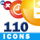 110 icons pack - transparent png + vector , Icons | GraphicRiver