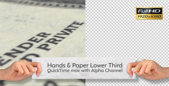 Hand And Paper Lower Third, Motion Graphics | VideoHive