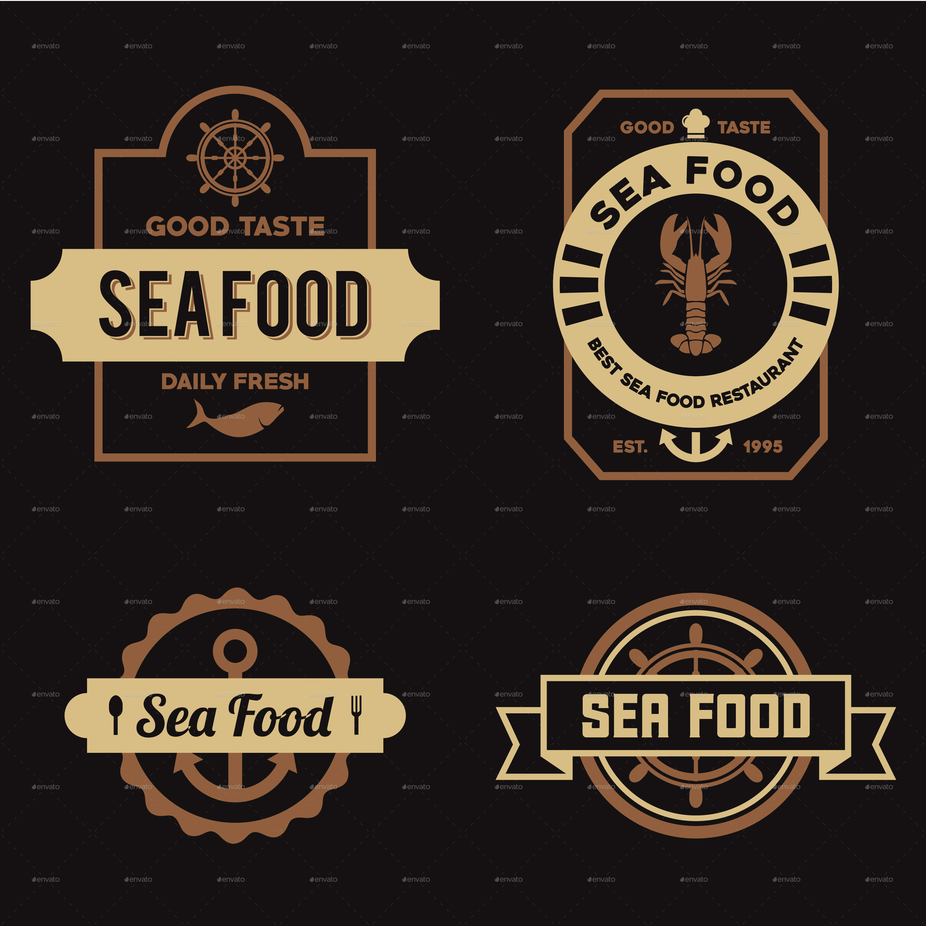 Restaurant Badge Collection, Vectors | GraphicRiver