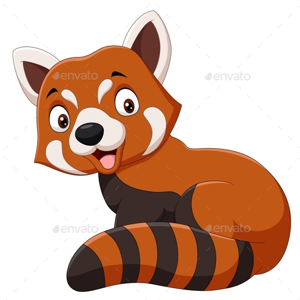 Cartoon Red Panda, Vectors | GraphicRiver