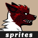 Red Wolf Sprites | Game Asset Character, Game Assets | GraphicRiver