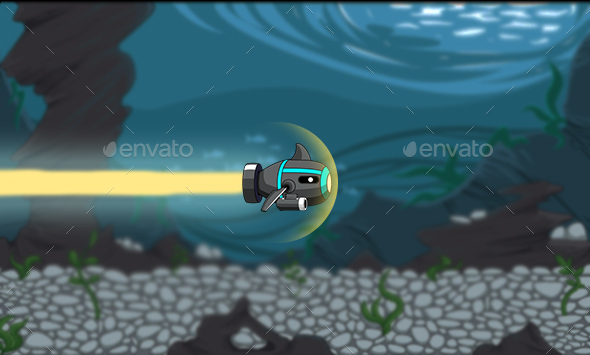 2D Submarine : Game Assets (V3), Game Assets | GraphicRiver