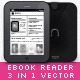 E-Book Reader 3-in-1 Vector, Vectors | GraphicRiver