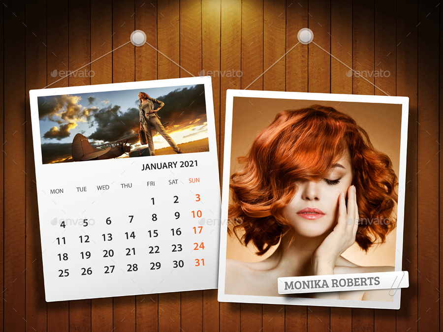 Customizable Calendar 2021 Photo Frame V07, Graphics | GraphicRiver