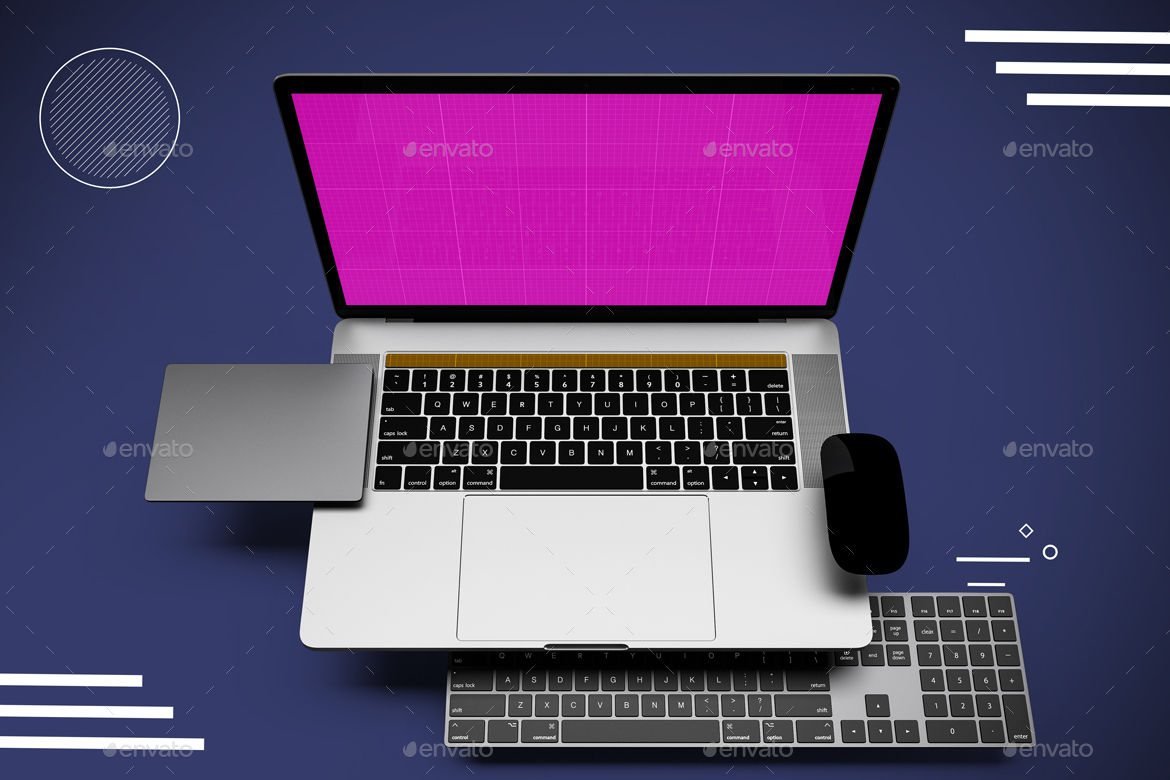 Abstract Laptop Pro Mockup V.3, Graphics | GraphicRiver