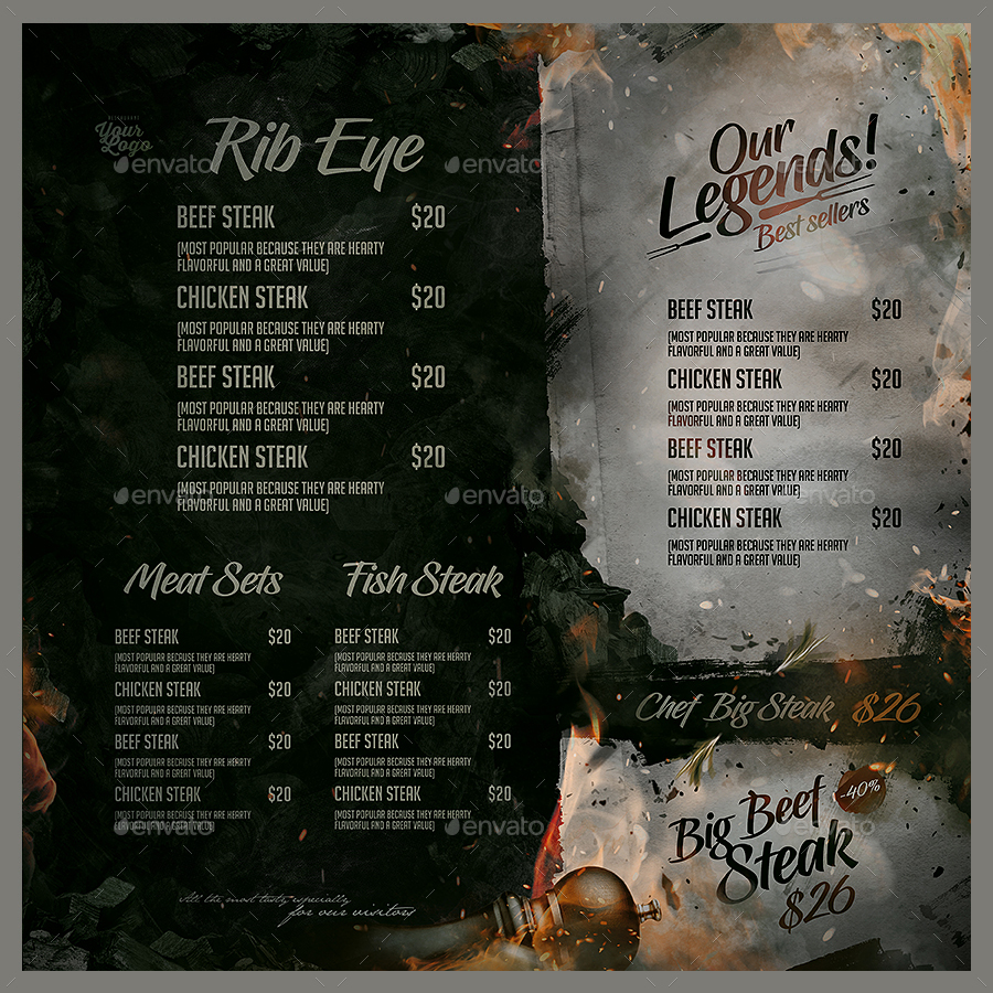 BBQ Menu, Print Templates | GraphicRiver