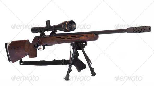 Sniper Rifle Side Stock Photo by orcearo | PhotoDune