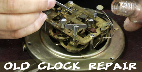 Old Clock Repair, Stock Footage | VideoHive