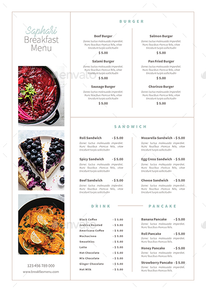 Simple Restaurant Menu, Print Templates | GraphicRiver