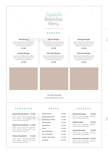 Simple Restaurant Menu, Print Templates | GraphicRiver