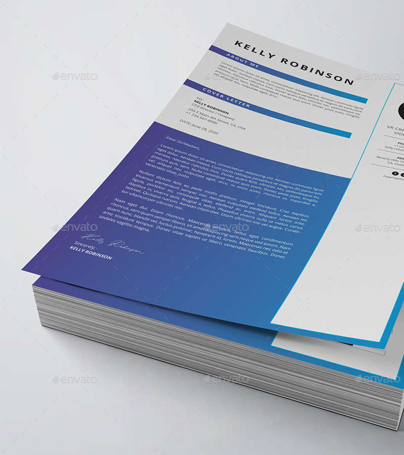 Modern Resume/CV (2 Page), Print Templates | GraphicRiver