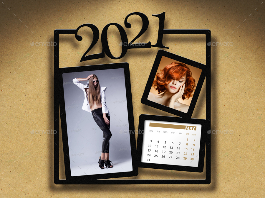 Customizable Calendar 2021 Photo Frame V05, Graphics | GraphicRiver