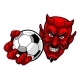 Devil Soccer Football Ball Sports Mascot Cartoon, Vectors | GraphicRiver
