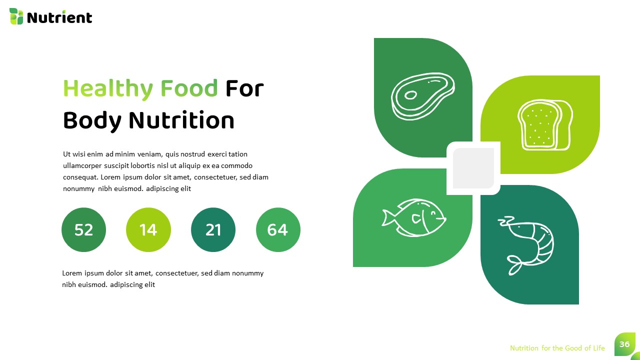 Nutrient Healthy Food Presentation Template, Presentation Templates