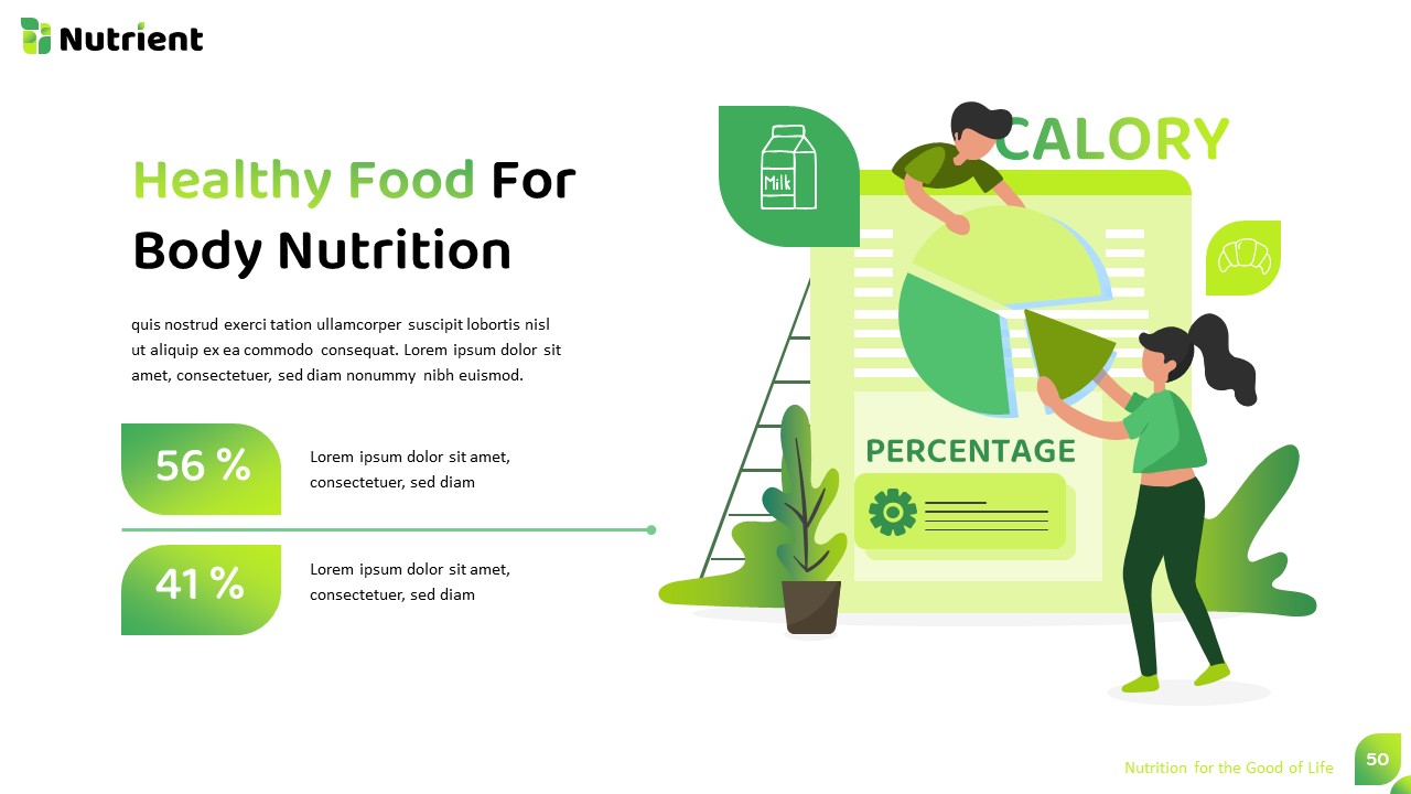 Nutrient Healthy Food Presentation Template, Presentation Templates