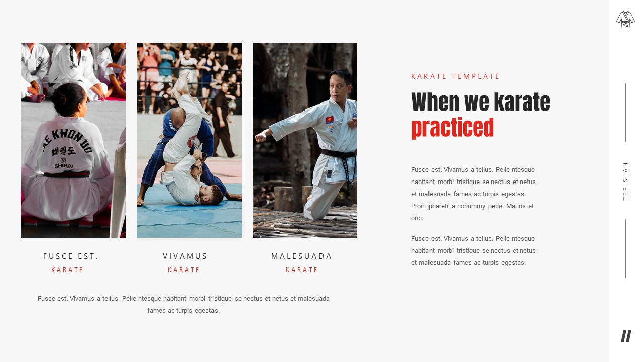 Tepislah - Karate & Martial Art Powerpoint Template, Presentation Templates