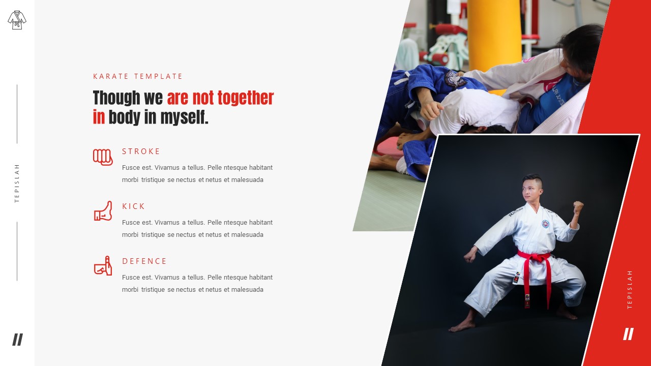 Tepislah - Karate & Martial Art Powerpoint Template, Presentation Templates