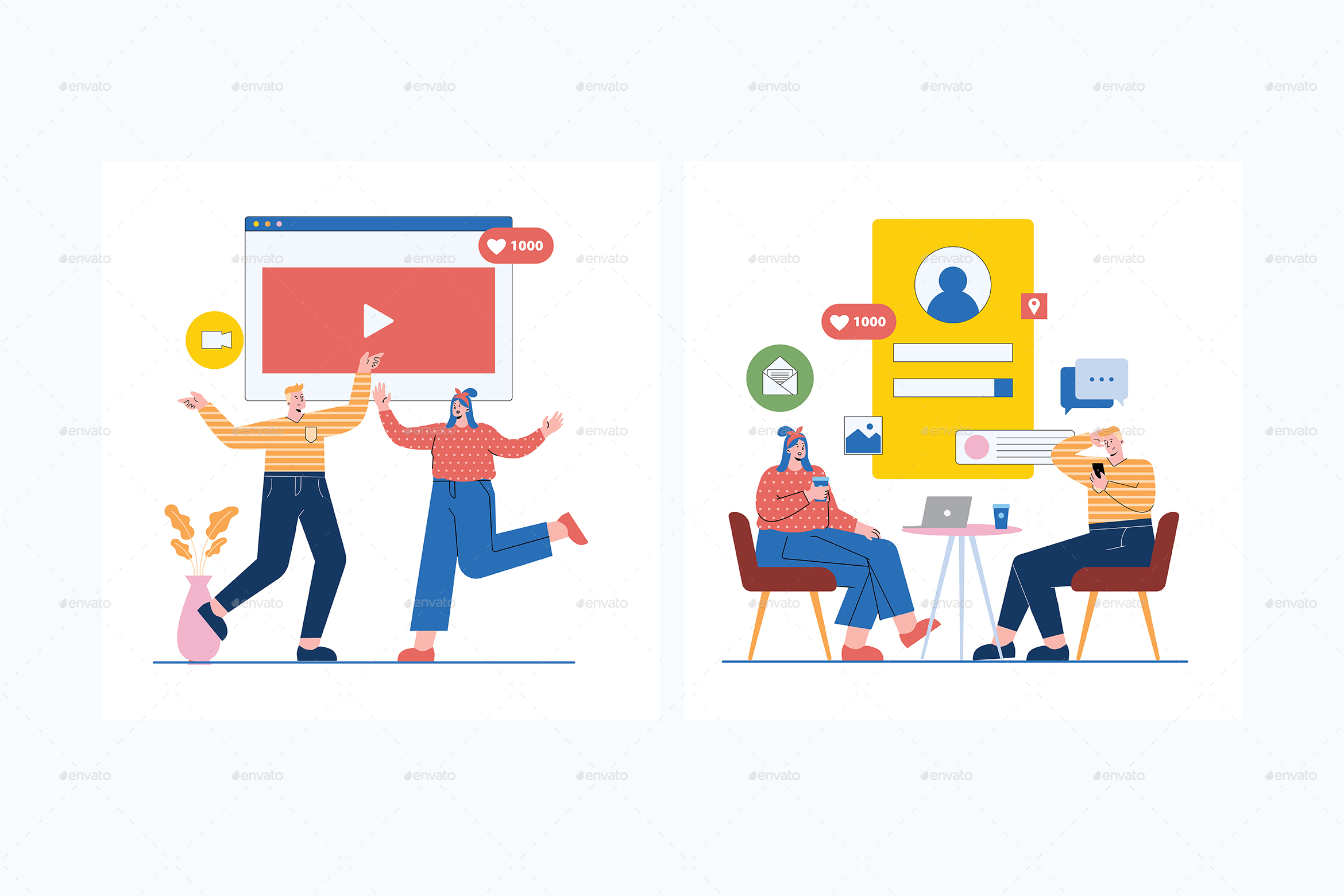 Team Work Scene Creator, Vectors | GraphicRiver