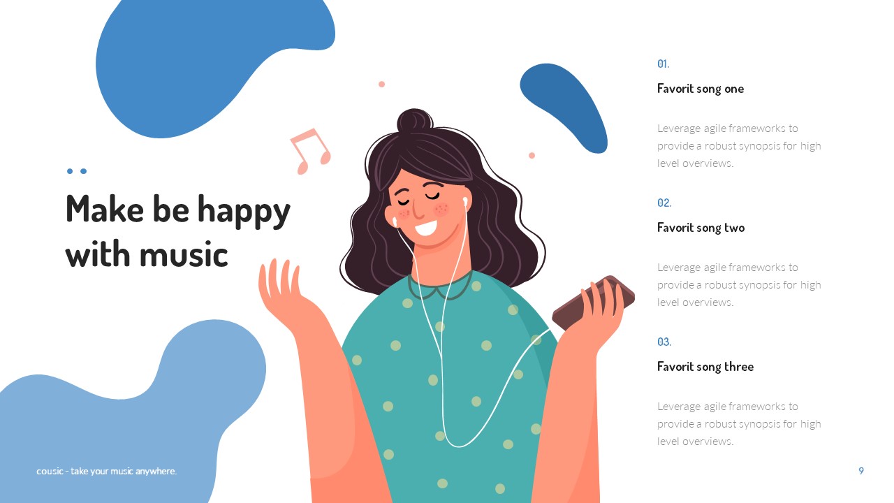 Cousic Music Event Keynote Presentation Template, Presentation Templates