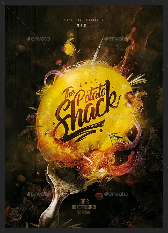 The Potato Shack Menu, Print Templates | GraphicRiver