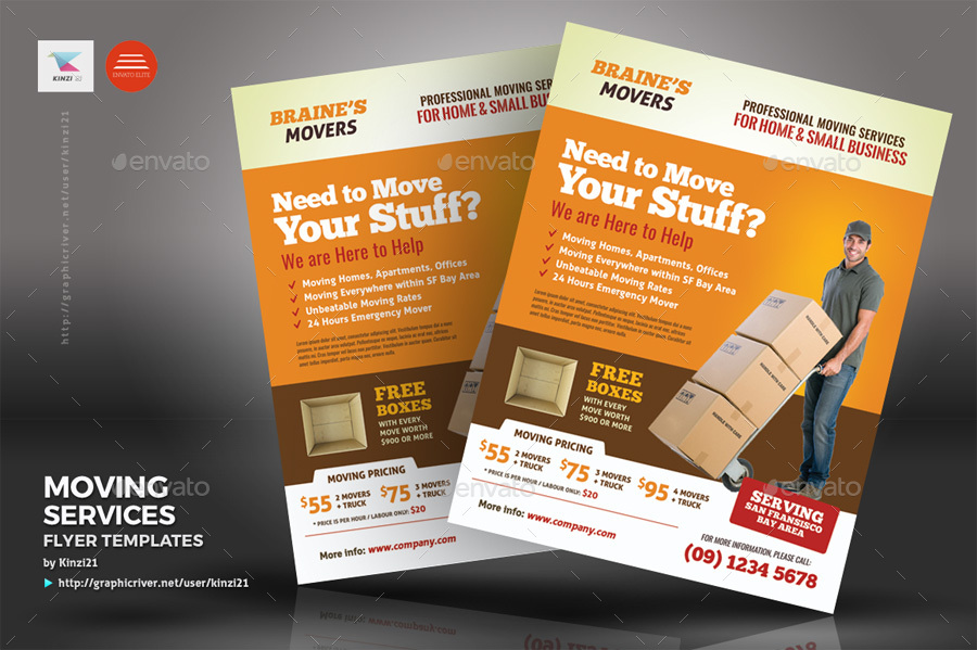 Moving Services Flyer Templates, Print Templates | GraphicRiver
