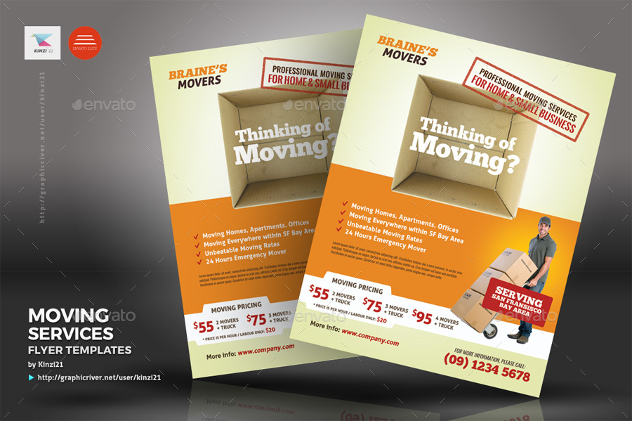 Moving Services Flyer Templates, Print Templates | GraphicRiver