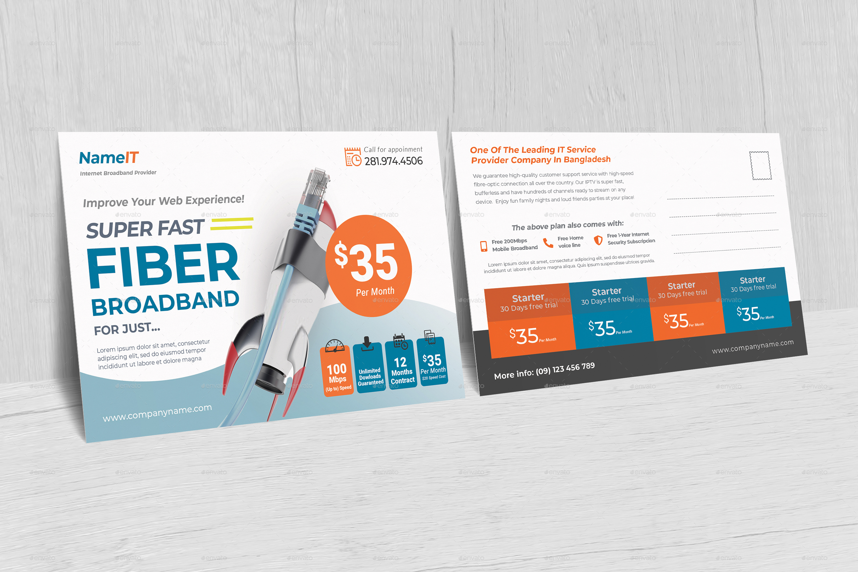 Internet Broadband Promotion Bundle, Print Templates | GraphicRiver