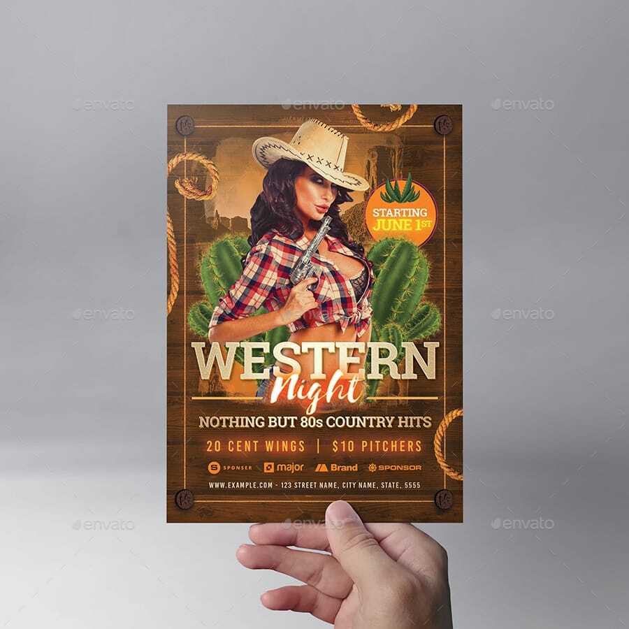 Country Western Flyer, Print Templates | GraphicRiver