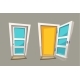 Cartoon Open and Close Doors, Vectors | GraphicRiver