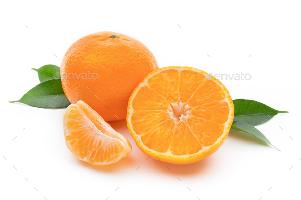 Orange on the isolated white background. Stock Photo by GitaKulinica