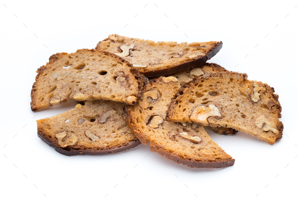 Rye bread crisps with walnuts. Stock Photo by GitaKulinica | PhotoDune