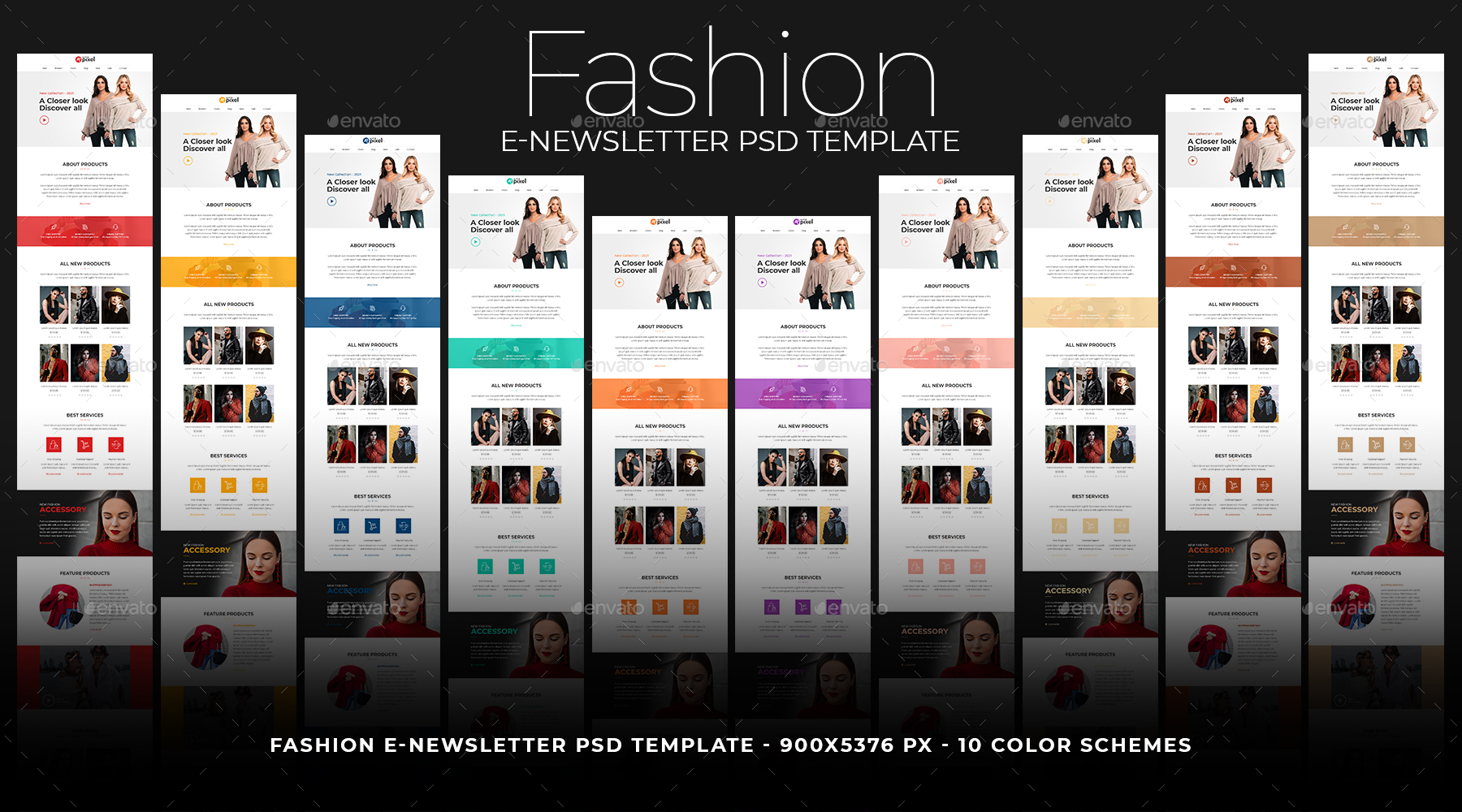 5 Fashion E-newsletter PSD Template, Web Elements | GraphicRiver