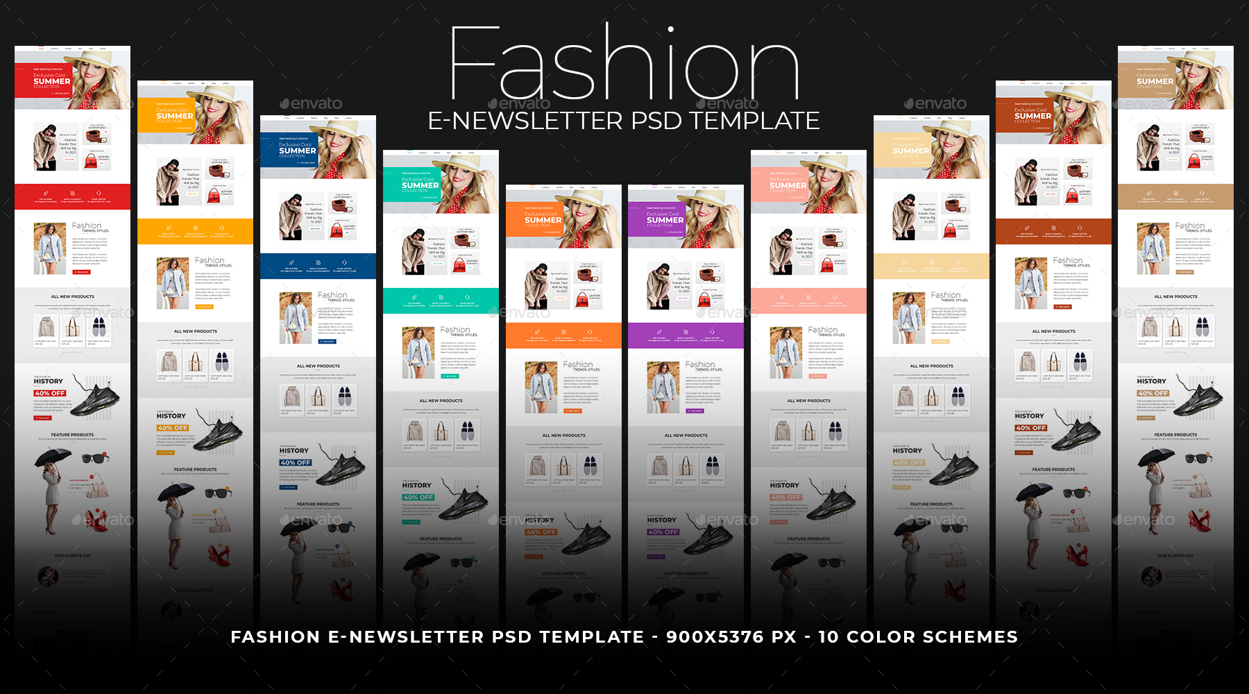 5 Fashion E-newsletter PSD Template, Web Elements | GraphicRiver