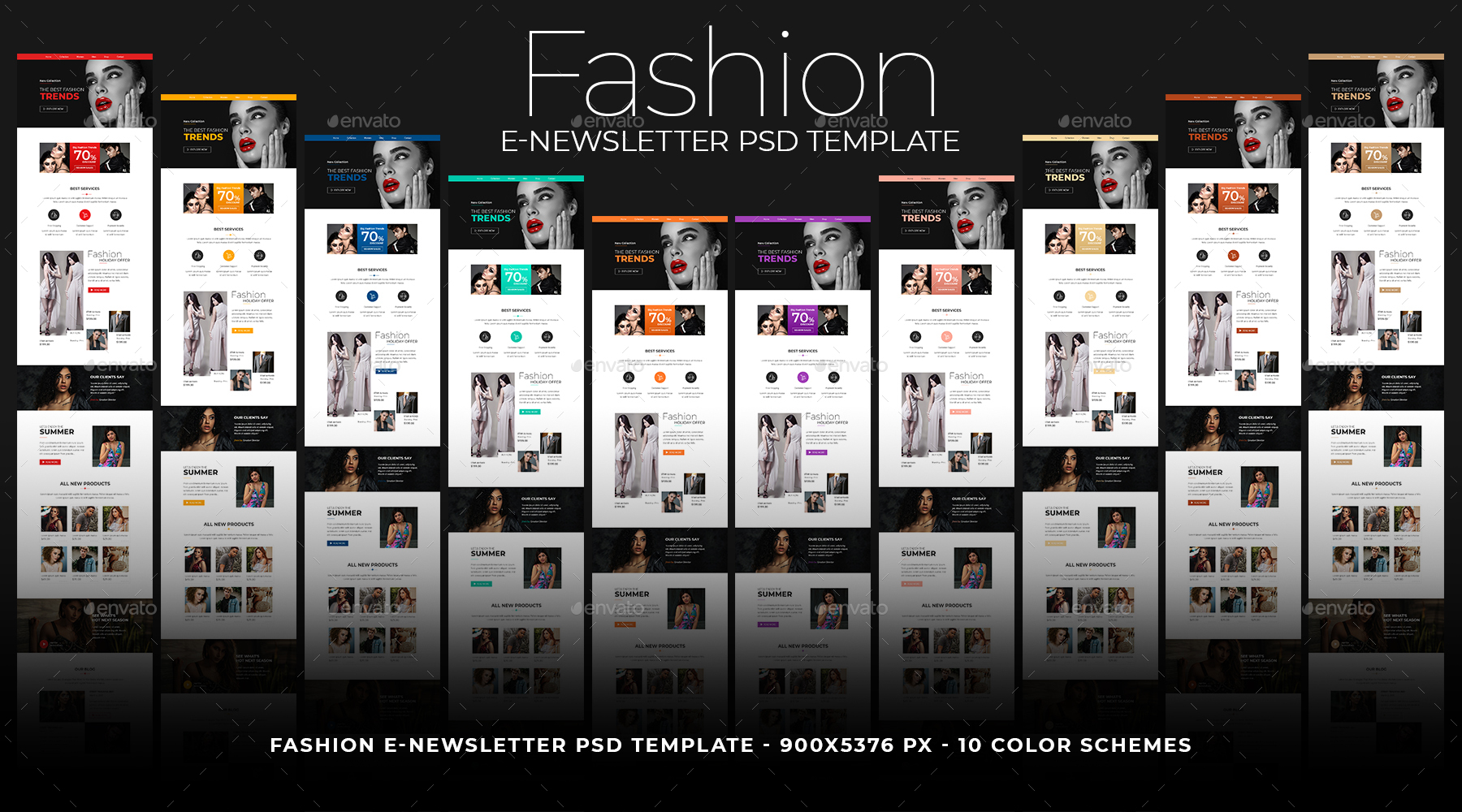 5 Fashion E-newsletter PSD Template, Web Elements | GraphicRiver