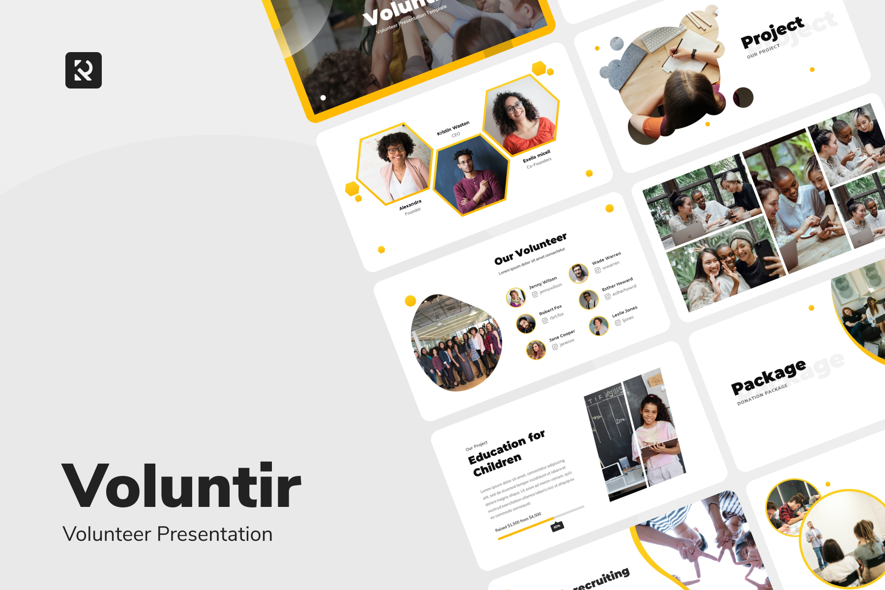 Voluntir - Volunteer Power Point Presentation, Presentation Templates