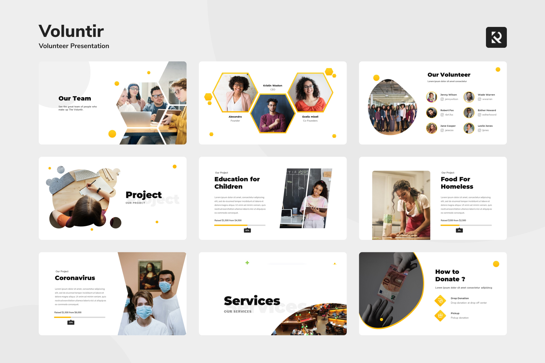 Voluntir - Volunteer Power Point Presentation, Presentation Templates