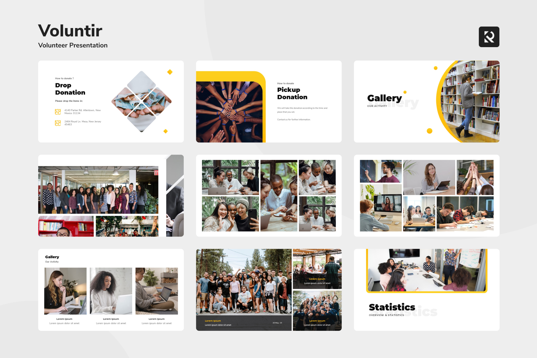 Voluntir - Volunteer Power Point Presentation, Presentation Templates