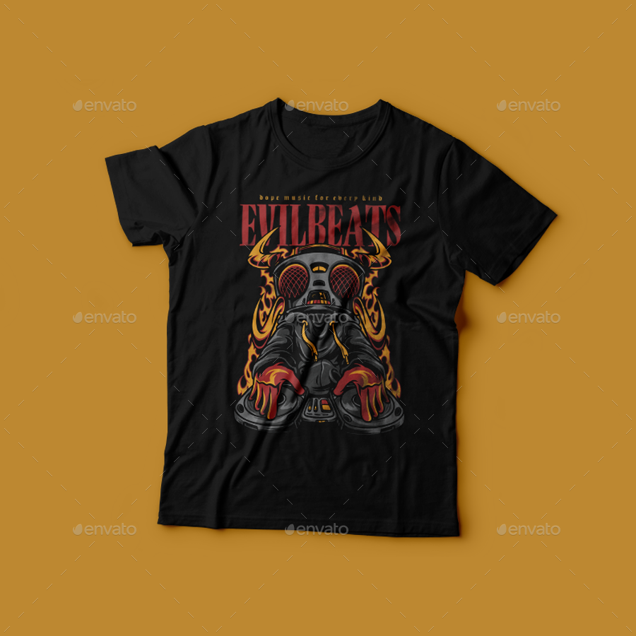 Evil Beats T-Shirt Design, T-Shirts | GraphicRiver