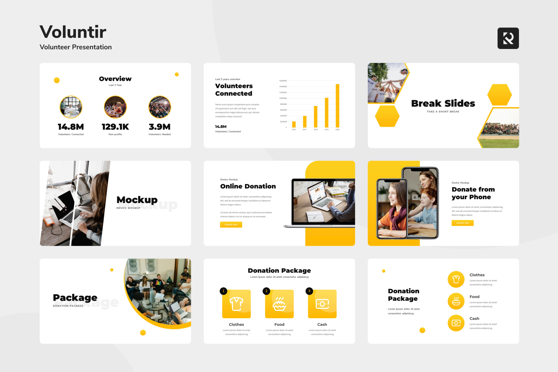 Voluntir - Volunteer Keynote Presentation, Presentation Templates ...