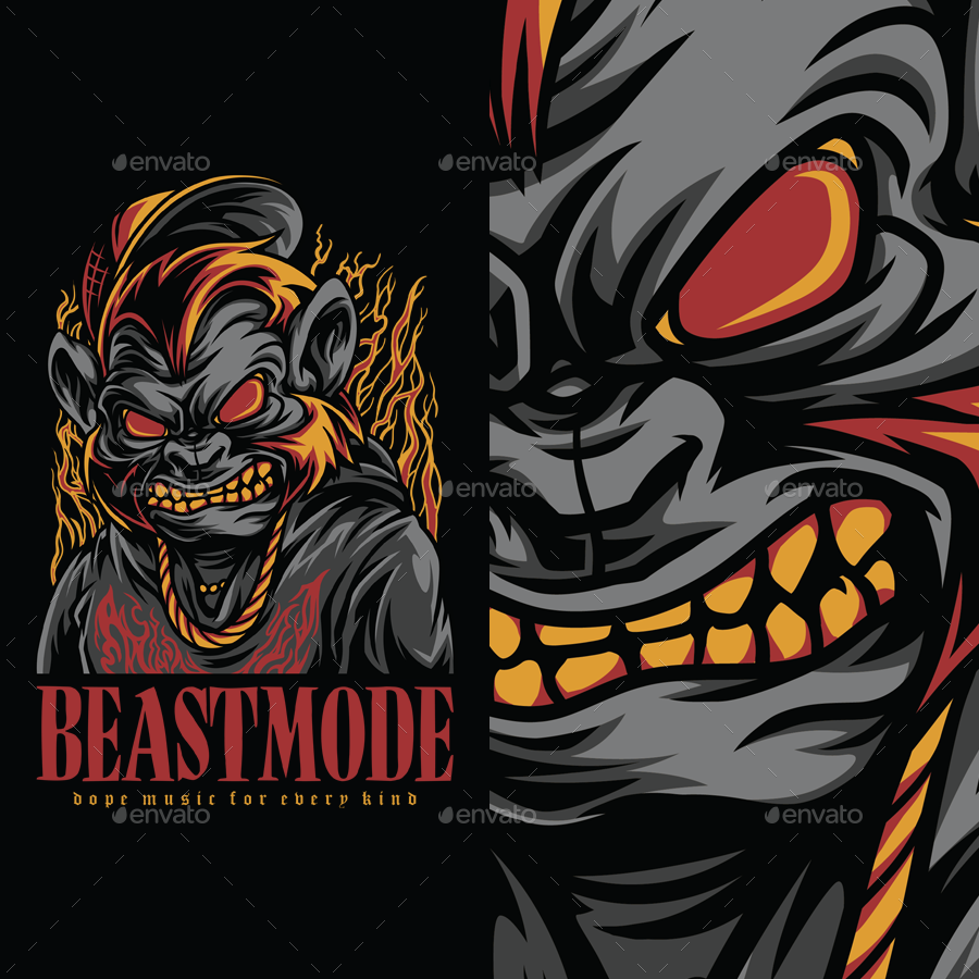 Beast Mode T-Shirt Design, T-Shirts | GraphicRiver