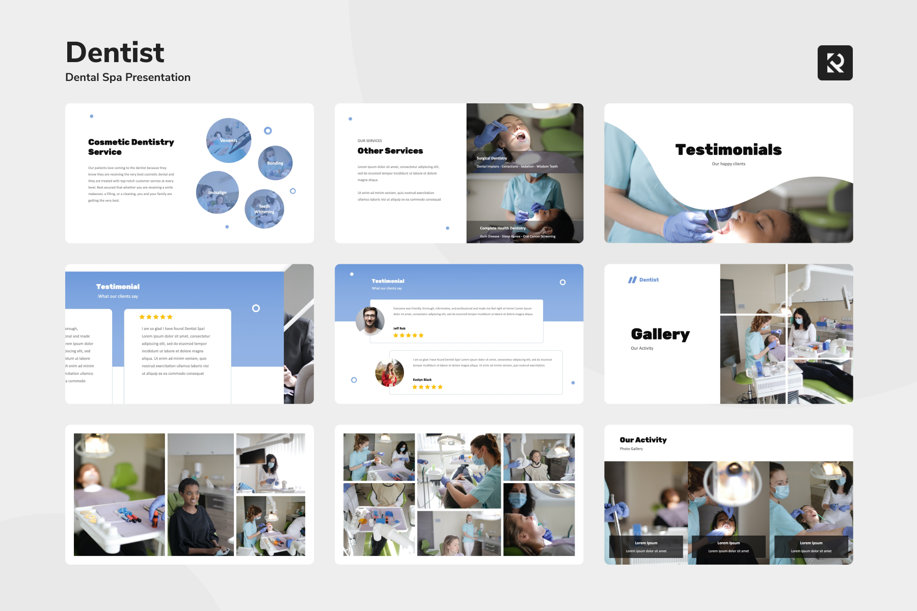 Dentist - Dental Spa Google Slides Presentation, Presentation Templates